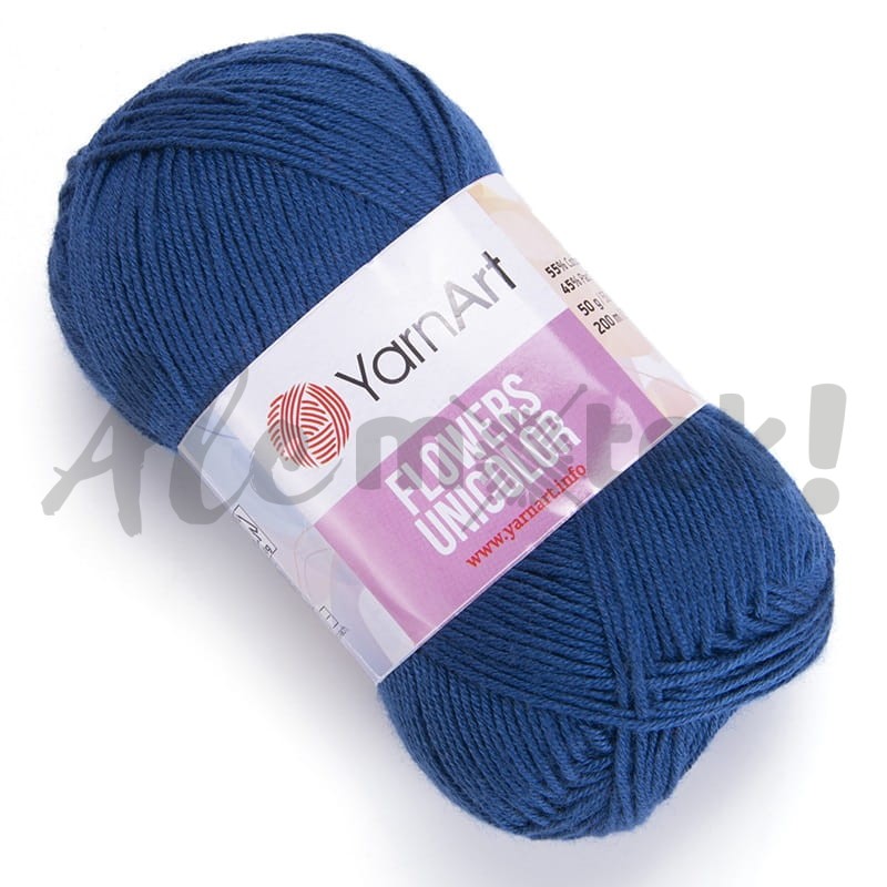 YarnArt Flowers Unicolor 756 jasny granatowy | Sklep internetowy ...